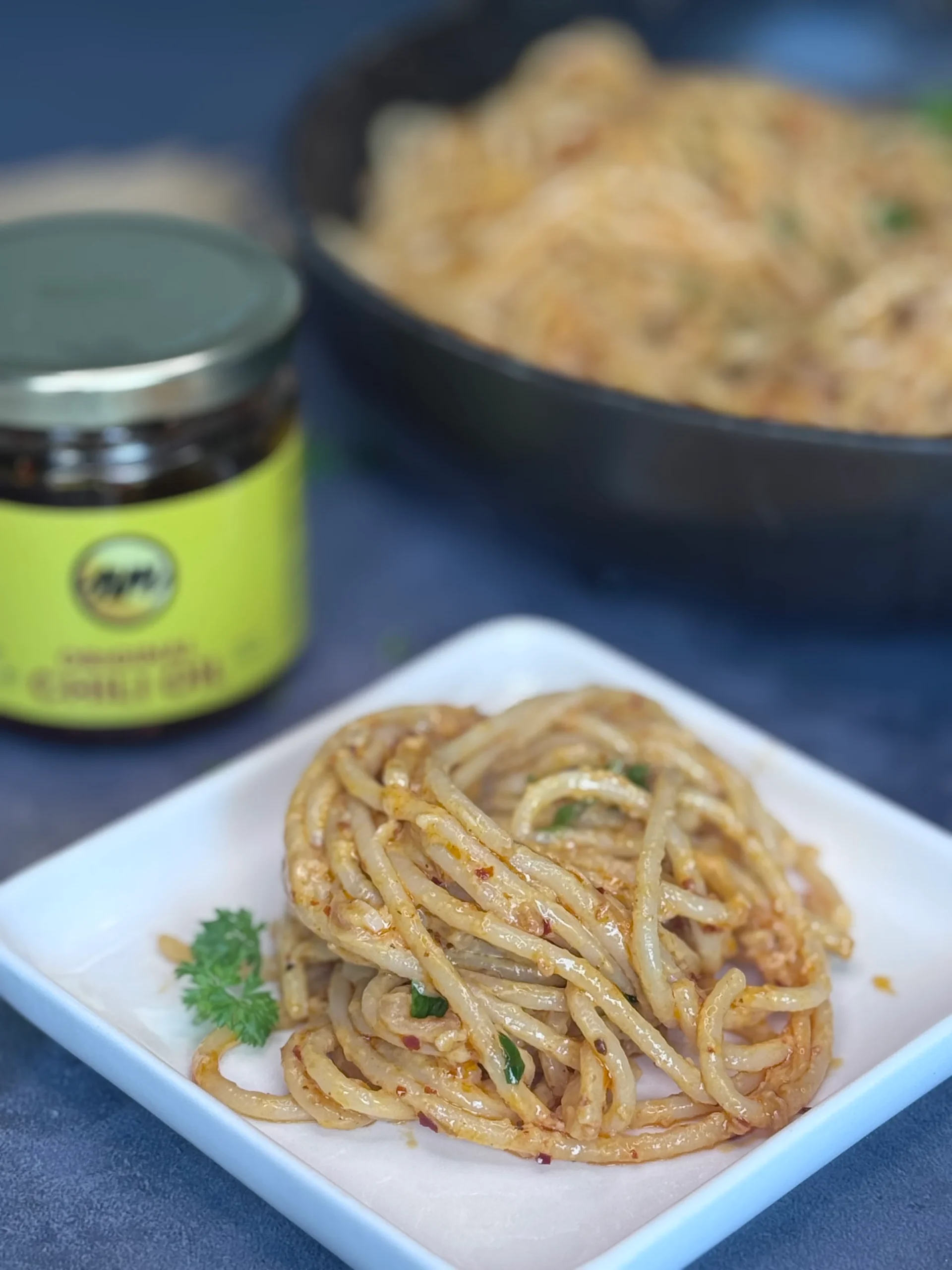 Caramelized Onion Pasta with Chili Oil – The Sustainable Kitchen
